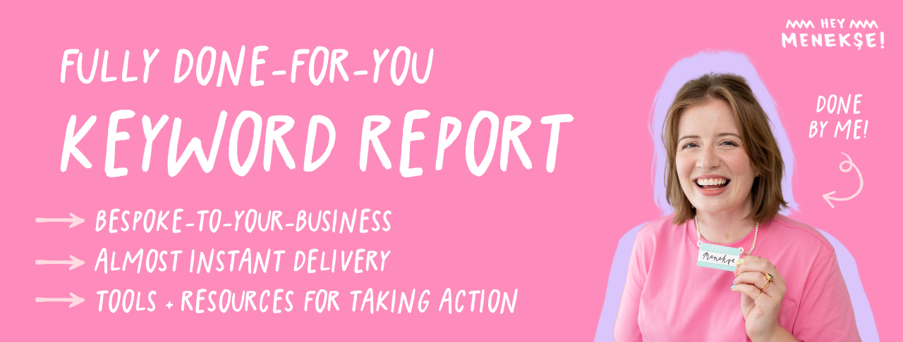 Done FOR You: Your Personalised Keyword Report