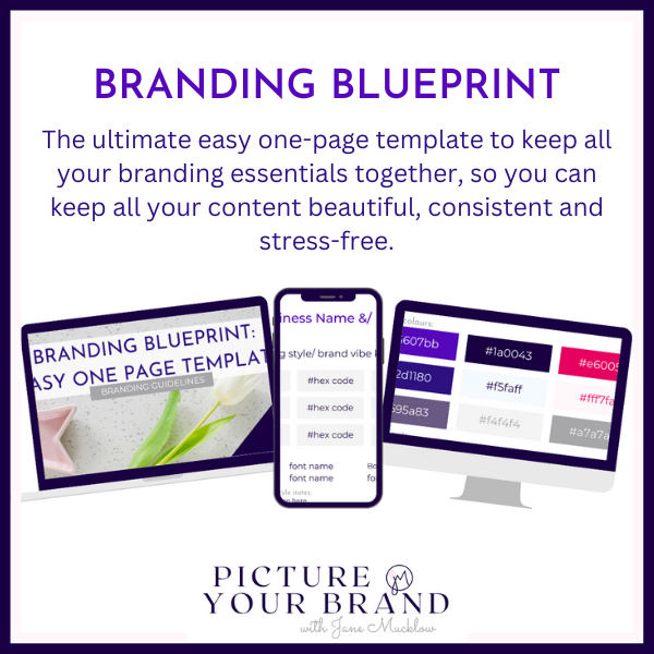 Branding Blueprint one page guidelines course by Jane Mucklow