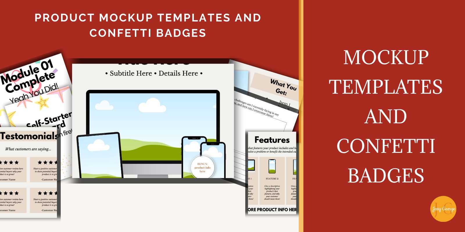 MV_Bundle: Product Mockup Templates and Confetti Badges