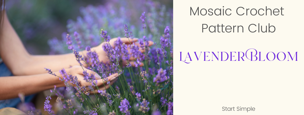 Lavender Cup Cottage Mosaic Crochet