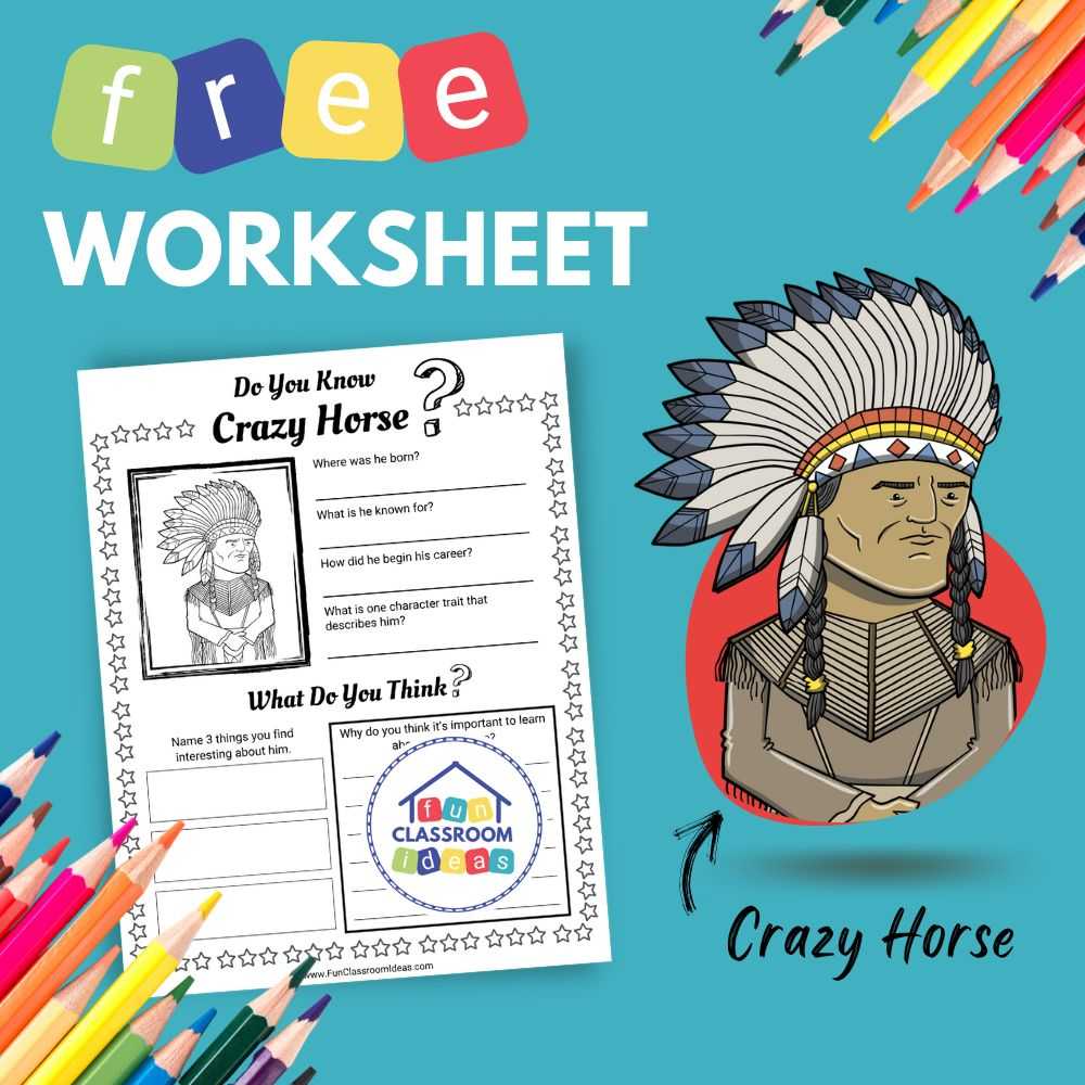 Crazy Horse ️ Worksheet