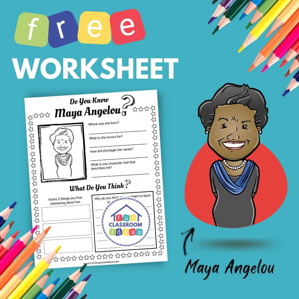 Maya Angelou ️ Worksheet