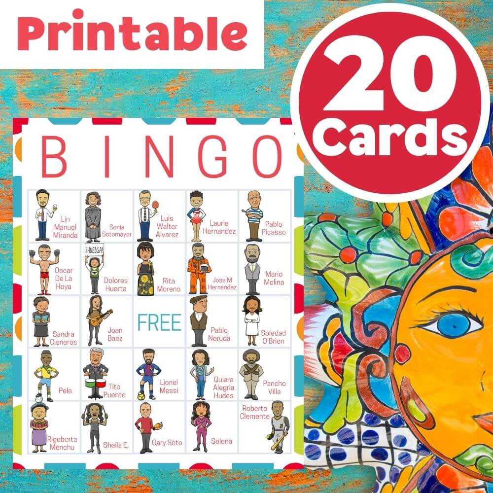 Hispanic Heritage - 20 BINGO Cards